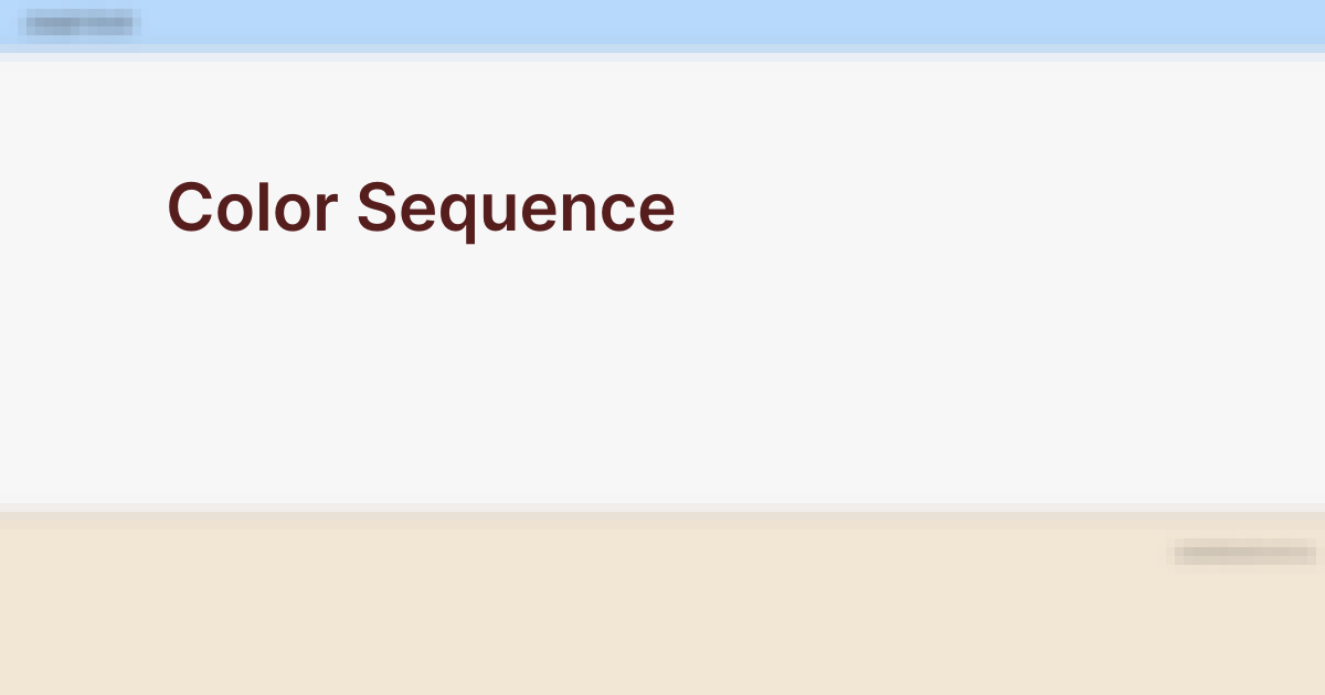 Color Sequence - Joseph Scott
