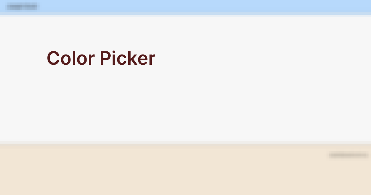 Color Picker - Joseph Scott